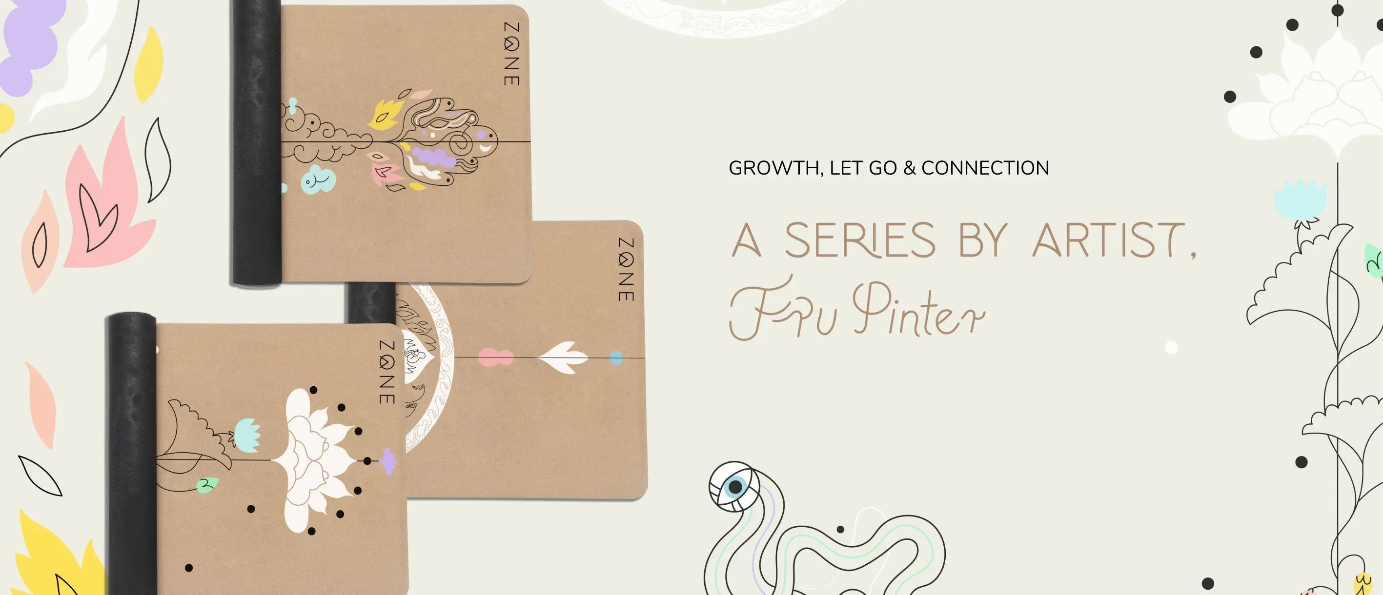 Cork Yoga Mat Series By Artist Fru Pinter – ZONE