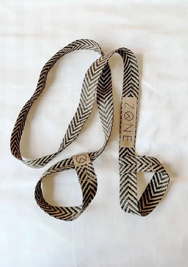 Jute Yoga Strap - Black/Natural | ZONE by Lydia